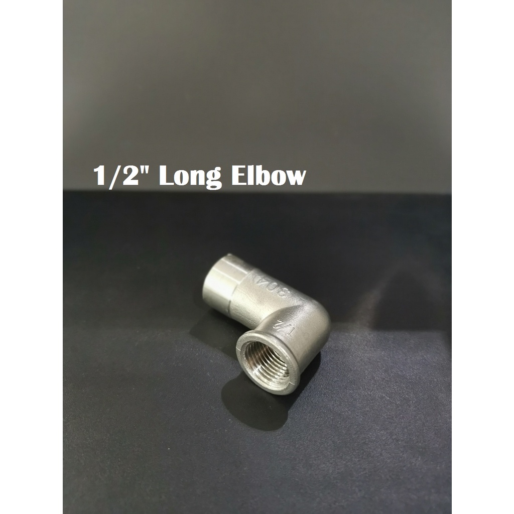 1/2" 3/4" 1" BSPT Stainless Steel SUS304 Tee Elbow Socket Nipple Bush Cap Plug Union Lock Nut ...