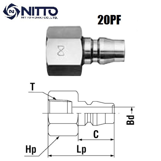 NITTO HI CUPLA 20PF QUICK COUPLER (FEMALE THREAD) | Shopee Malaysia