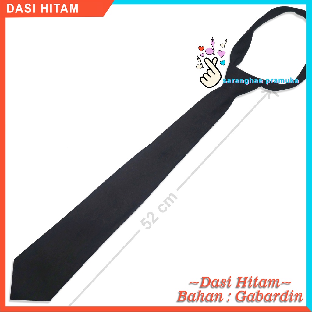HITAM Graduation Tie Plain Black Tie Black Tie Quality Office Tie ...