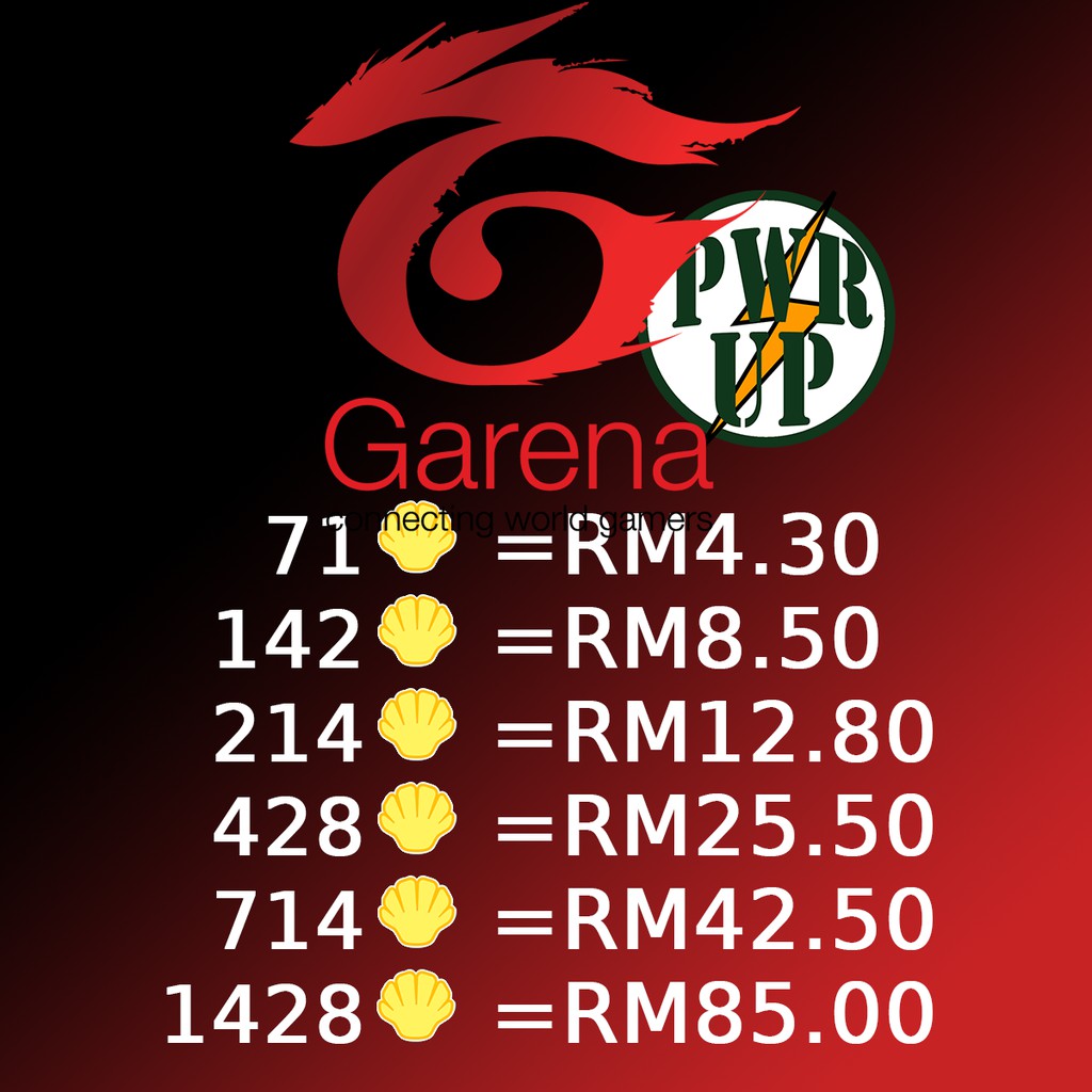 Garena Shells Reload TOP UP MY Cheapest in Town | Shopee Malaysia