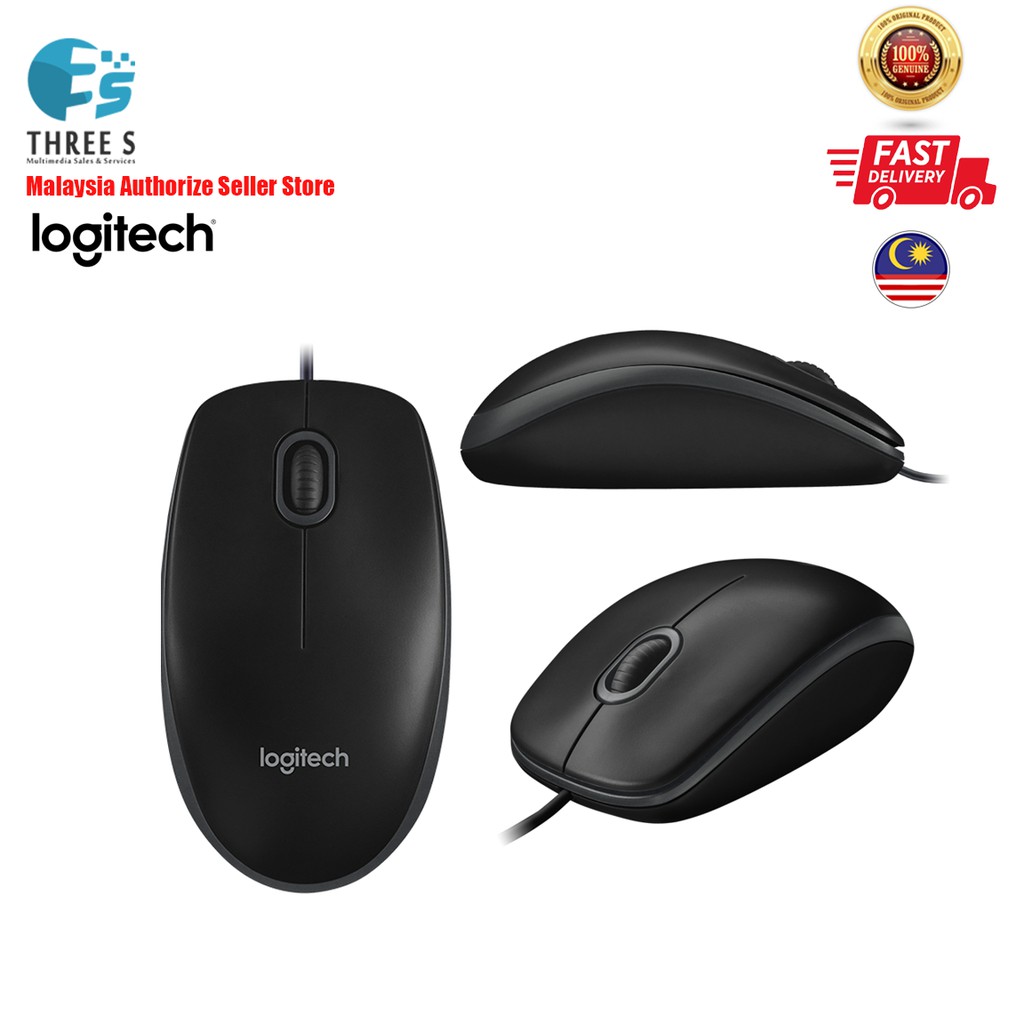 Logitech B100 Optical Usb Wired Mouse | Shopee Malaysia