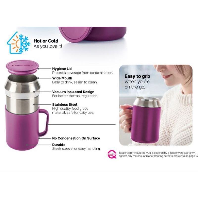 Tupperware Insulated Mug (1) 400ml | Shopee Malaysia