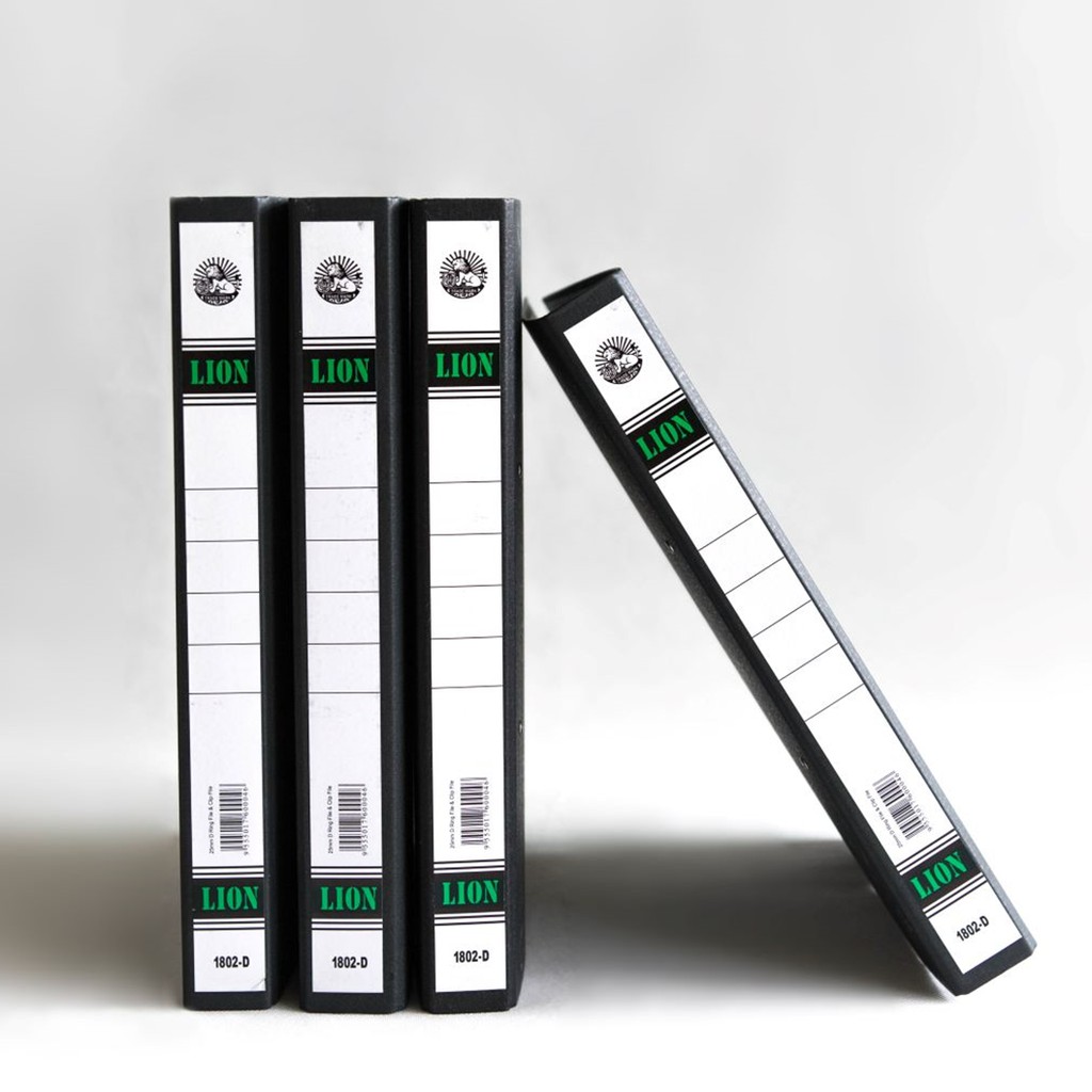 Lion File 2" - 24pcs/ctn 2inches F4 Marble Paper 2D Ring File with Wire ...