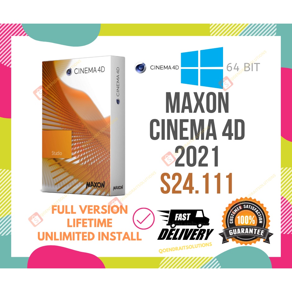 🔥HOT🔥 Maxon Cinema 4D Studio S24 | 2021 | R20 | 2019 | Full Version | Shopee Malaysia