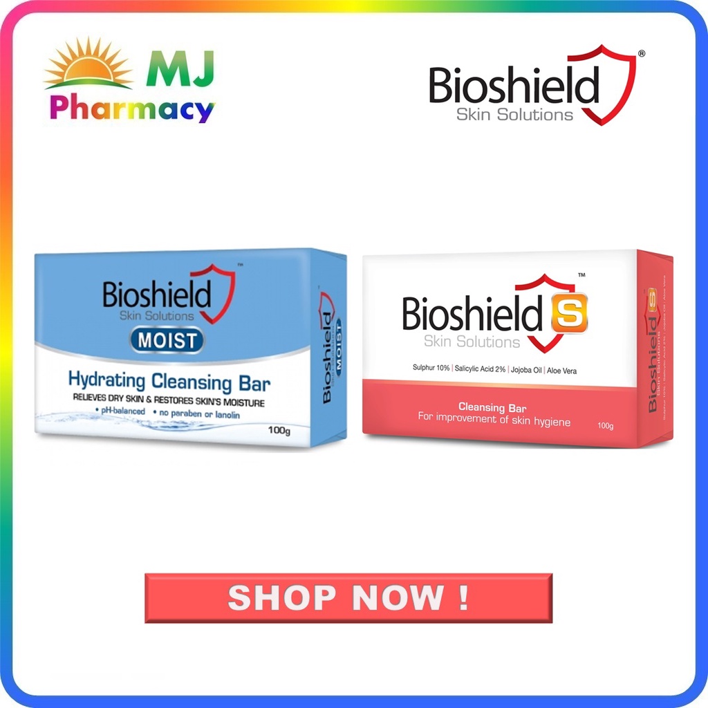 BIOSHIELD MOIST HYDRATING / BIOSHIELD S CLEANSING BAR SOAP 100G ...