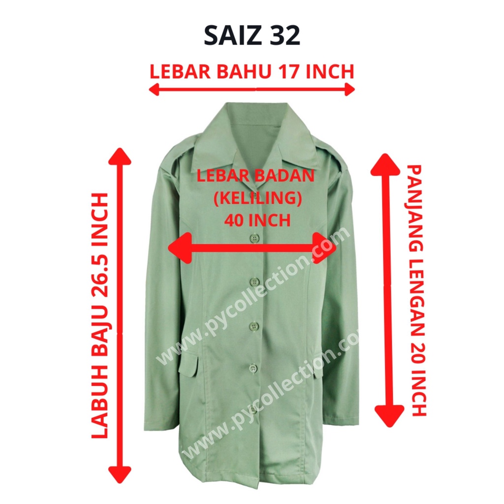 UNIFORM KADET BERSATU PKBM ( LENGAN PANJANG ) - K015LS | Shopee Malaysia