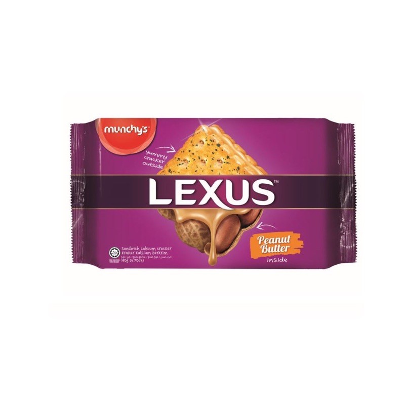 Munchy's LEXUS Sandwich Biscuit - Peanut Butter Cream (190g) | Shopee ...