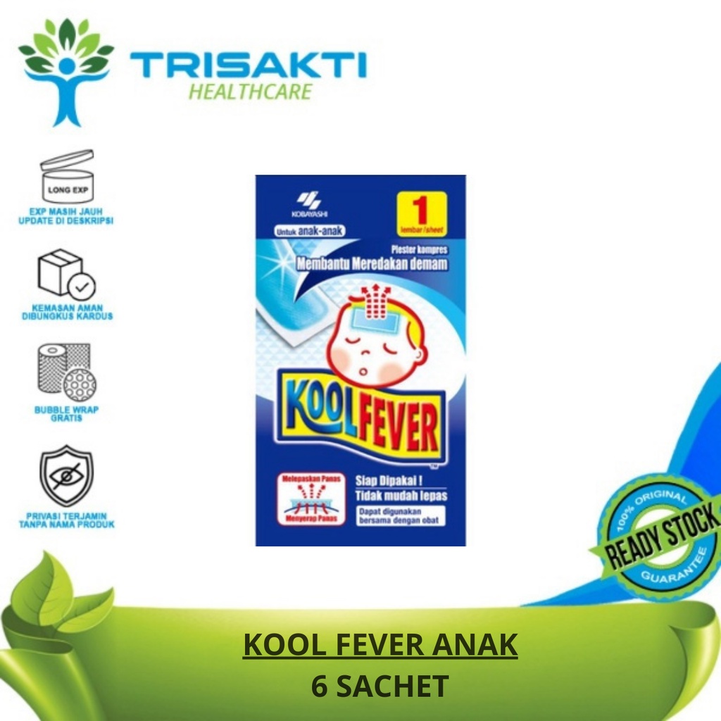 Kool Fever Kids Sachet Plaster Compress Fever (6Pcs) | Shopee Malaysia
