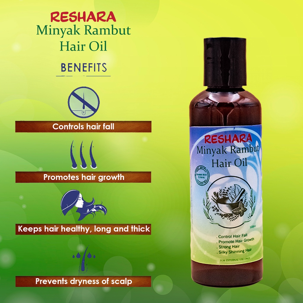 Minyak Rambut Perempuan Reshara Hair Oil 100ml Long Thick Healthy Hair ...