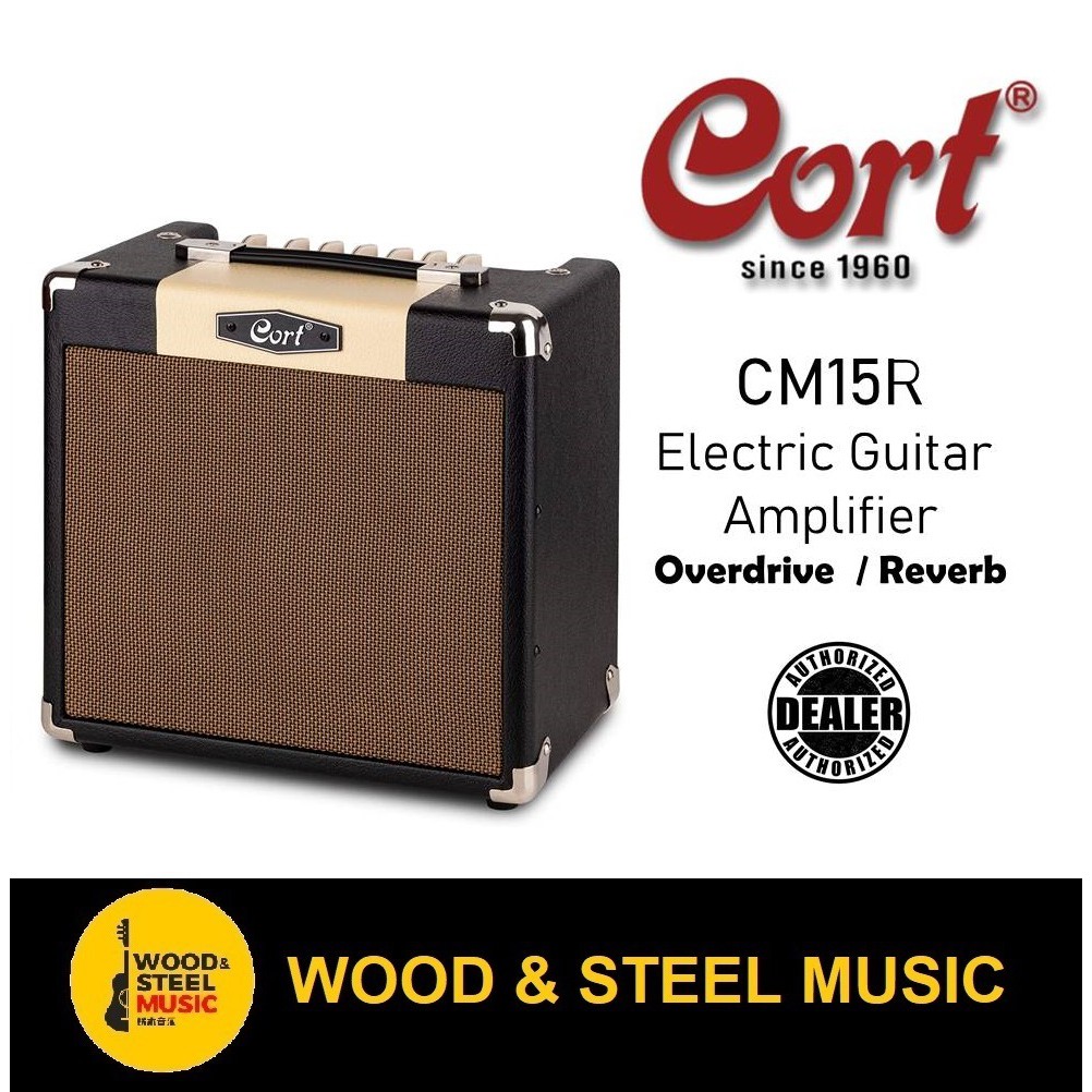 Cort CM15R 15 Watt Electric Guitar Amp with Overdrive and Reverb ...