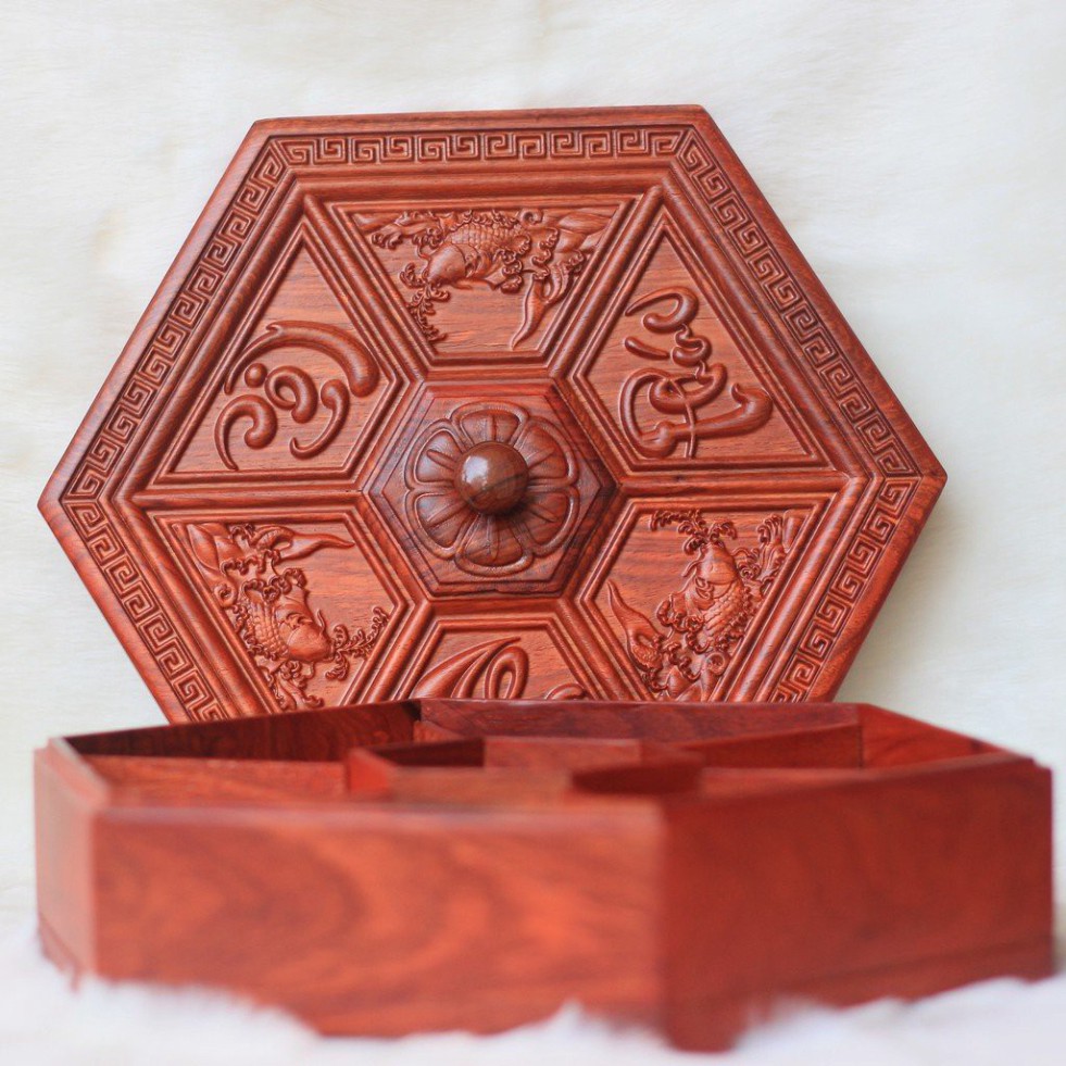 Jam box CNY, candy tray CNY rosewood - Phuc Loc Tho wood | Shopee Malaysia