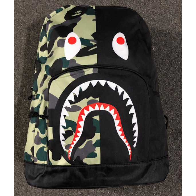 New A Bathing Ape BAPEe Shark Mouth Children's Bag Cartoon Backpack ...