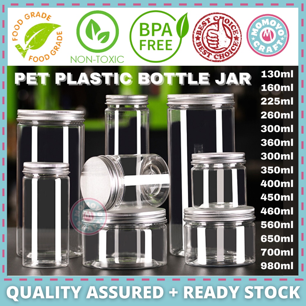 Momoyocraft Balang Plastik Botol Plastik Biscuit Container Plastic ...