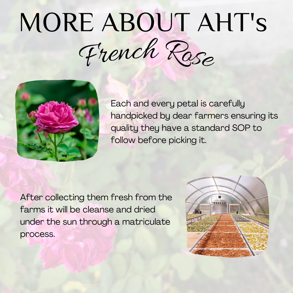 AHT Premium French Rose 65g 安辉堂 优选法国玫瑰 花茶 养生花茶 天然花茶 玫瑰花茶 Natural Flower ...