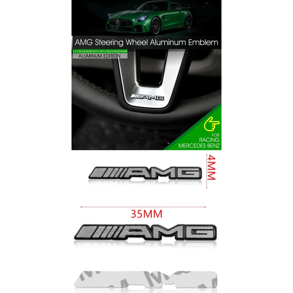 AMG Mercedes Benz Steering Wheel Aluminum Emblem | Shopee Malaysia
