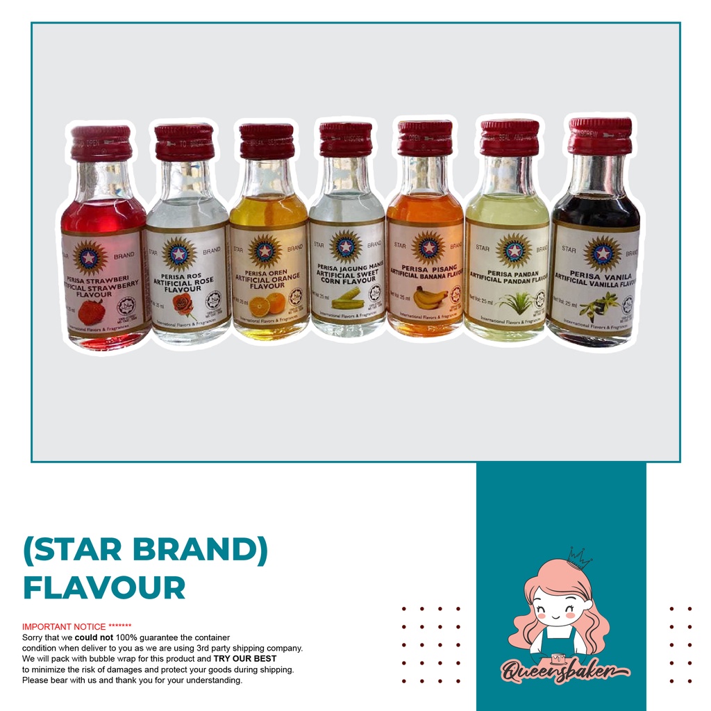 [Star Brand] Flavour (Vanilla/Strawberry/Rose/Orange/Banana/Pandan ...
