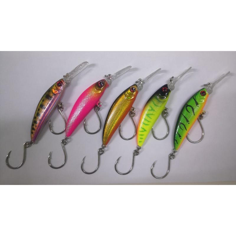 Lure sebarau 52s + High carbon single hook | Shopee Malaysia