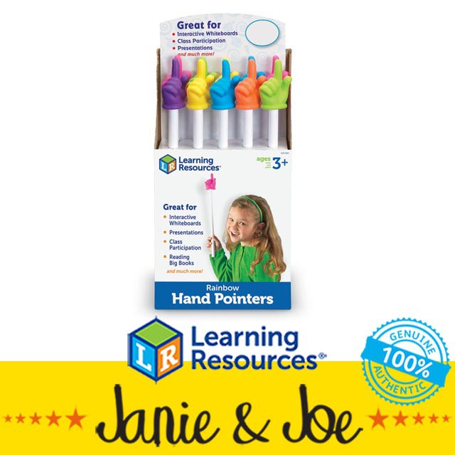 Learning Resources 15" Rainbow Hand Pointers (Set of 10)- Age 3-10, Classroom, Teacher Resources ...