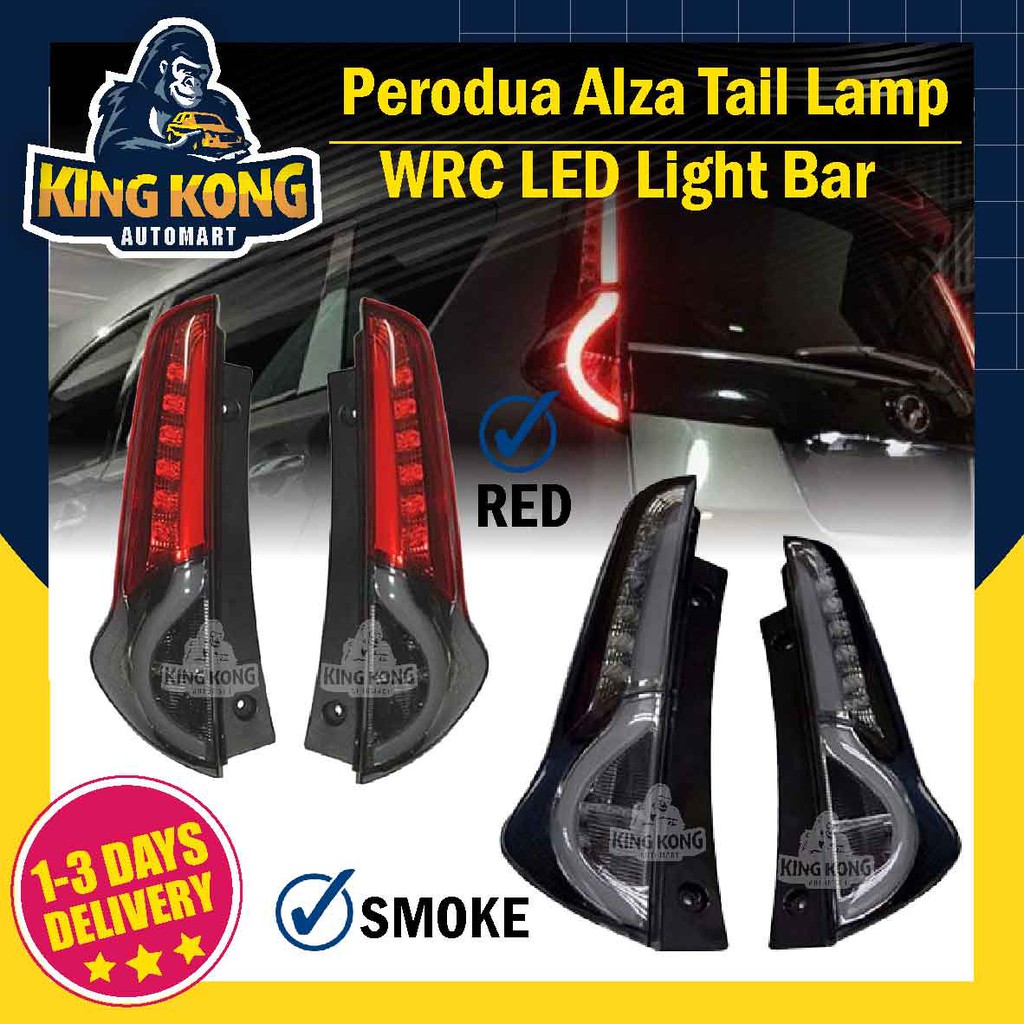 WRC Perodua Alza Light Bar Tail Lamp (RED/SMOKE) | Shopee Malaysia