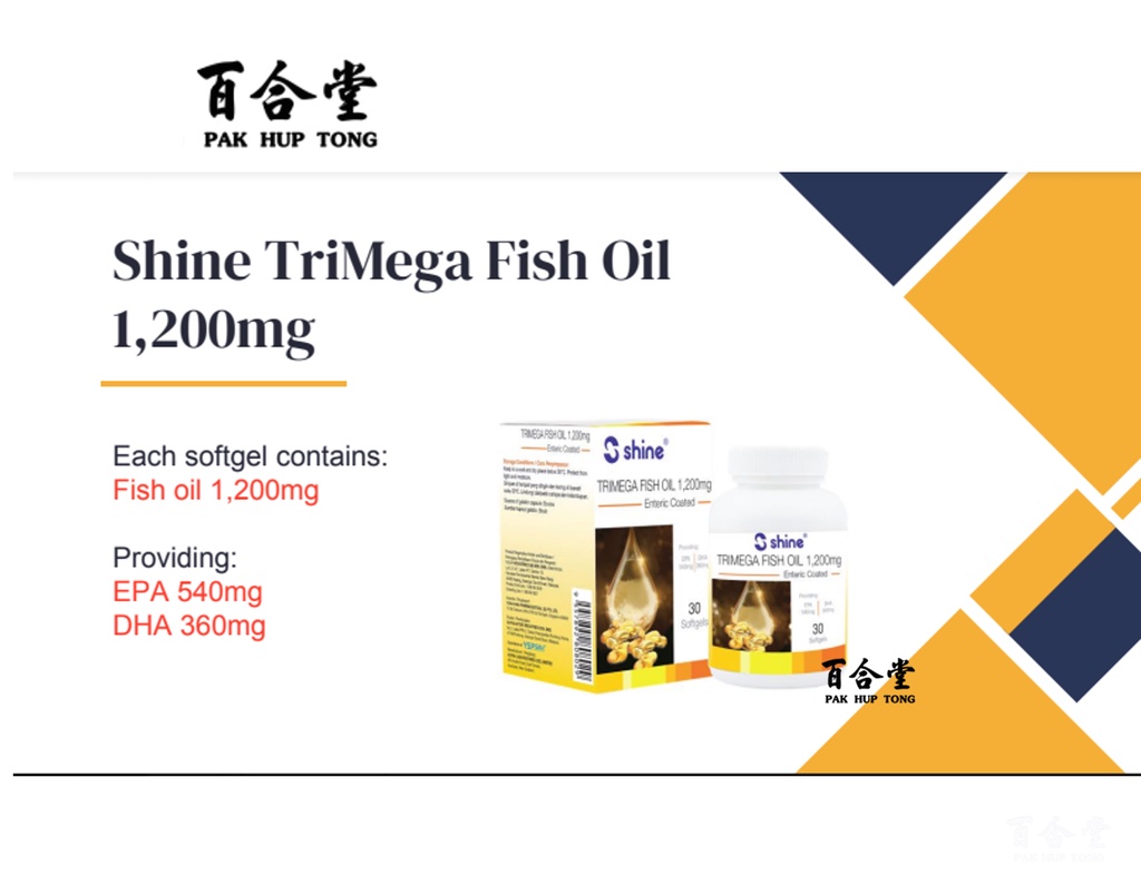 SHINE - TRIMEGA FISH OIL 1200MG #((30'S)) | Shopee Malaysia