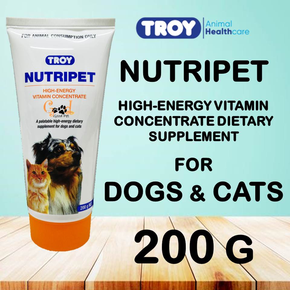 TROY Nutripet 200g for Cats & Dogs - High-Energy Vitamin Concentrate Paste (EXP: 02/2026 ...