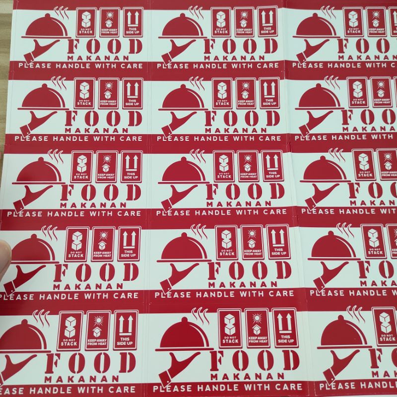 Fragile sticker label for food makanan 9cm x 5cm 30 pcs | Shopee Malaysia