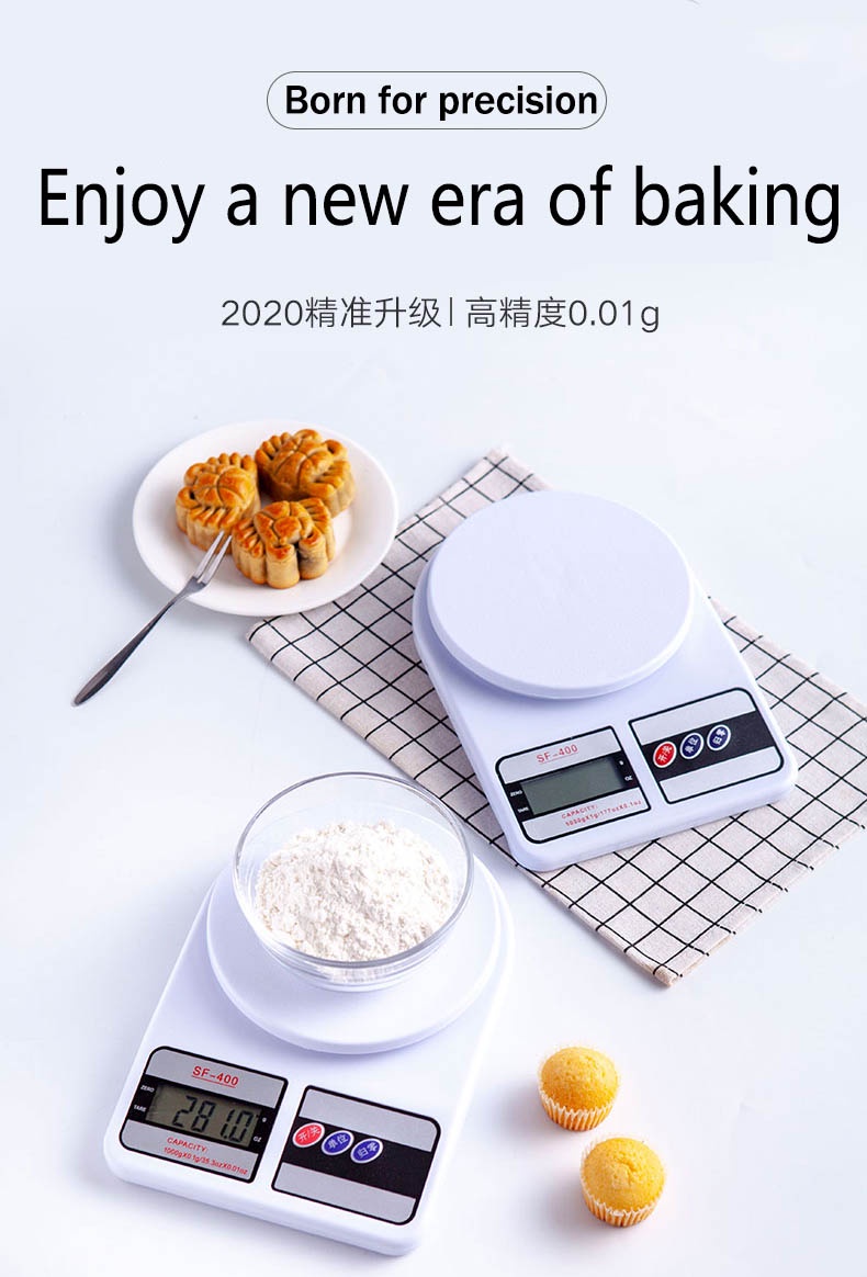 Digital LCD Scale High Precision Electronic Kitchen Scale Food ( 10kg X 1g ) Weighing Scale ...