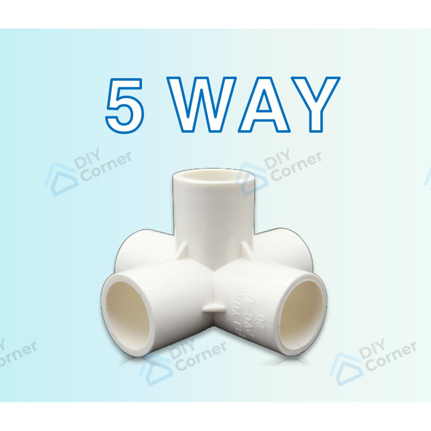 Pvc Pipe Fitting Penyambung Paip Konduit (Wiring) / DIY Pvc Joint Pvc Connector 3 Way 4 Way 5 ...