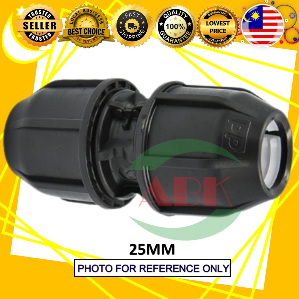 POLY FITTINGS - 25MM HDPE POLY PIPE STRAIGHT COUPLER [MADE IN MALAYSIA ...