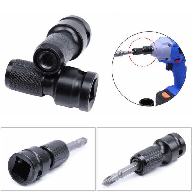 MSW 1/2" Square to 1/4" Hex Shank Impact Wrench Adapter Impact Drill ...
