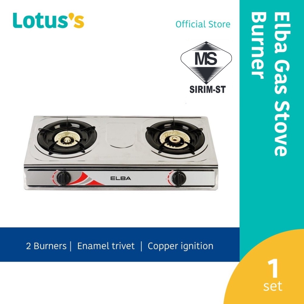 Elba Gas Stove 5260SS/7102SS 2 Burner | Shopee Malaysia