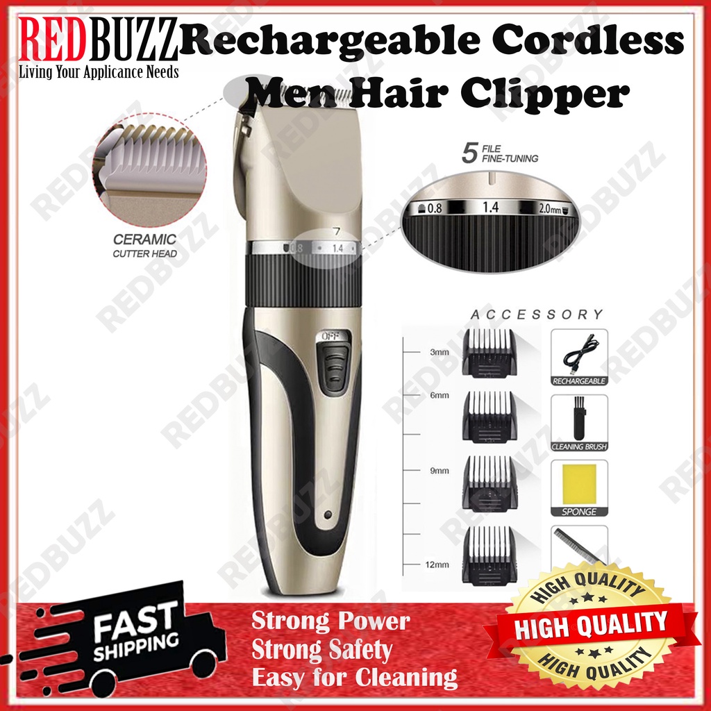 REDBUZZ Electric Rechargeable Cordless Men Hair Clipper Trimmer Shaver ...