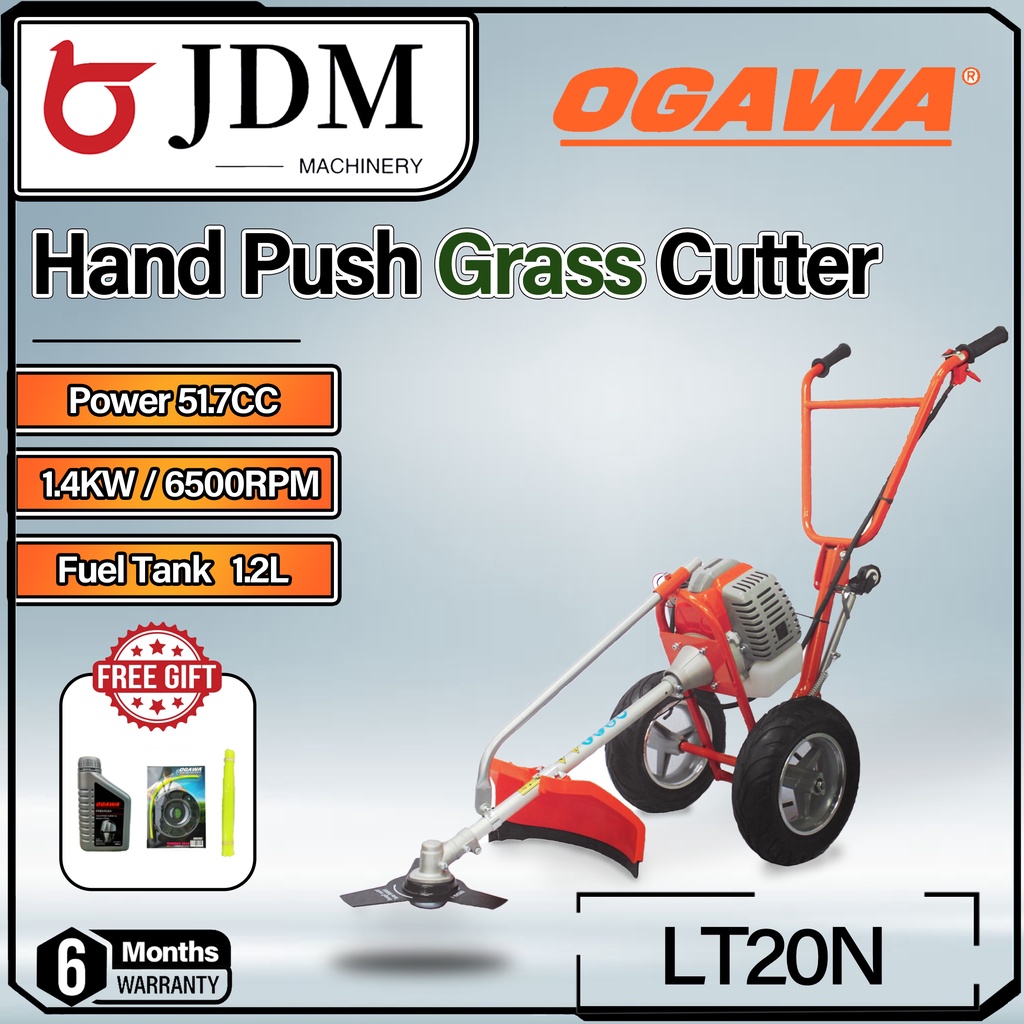 JDM OGAWA LT20N / LT20F Hand Push Lawn Mower Wheel Brush Cutter Mesin ...