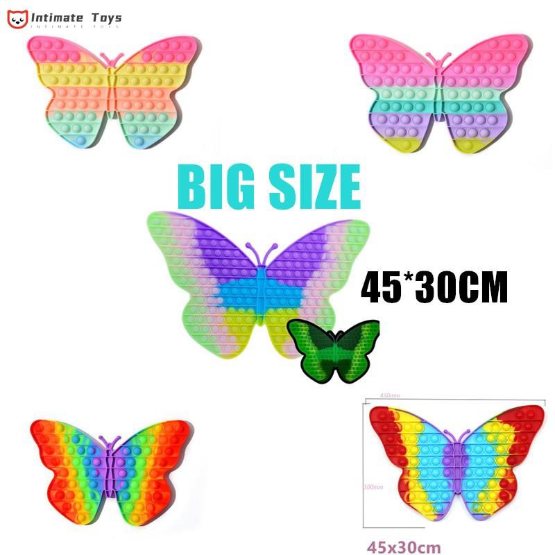 40cm Butterfly Shape Big Size Pop It Hot Push Bubble Fidget Toys Adult ...
