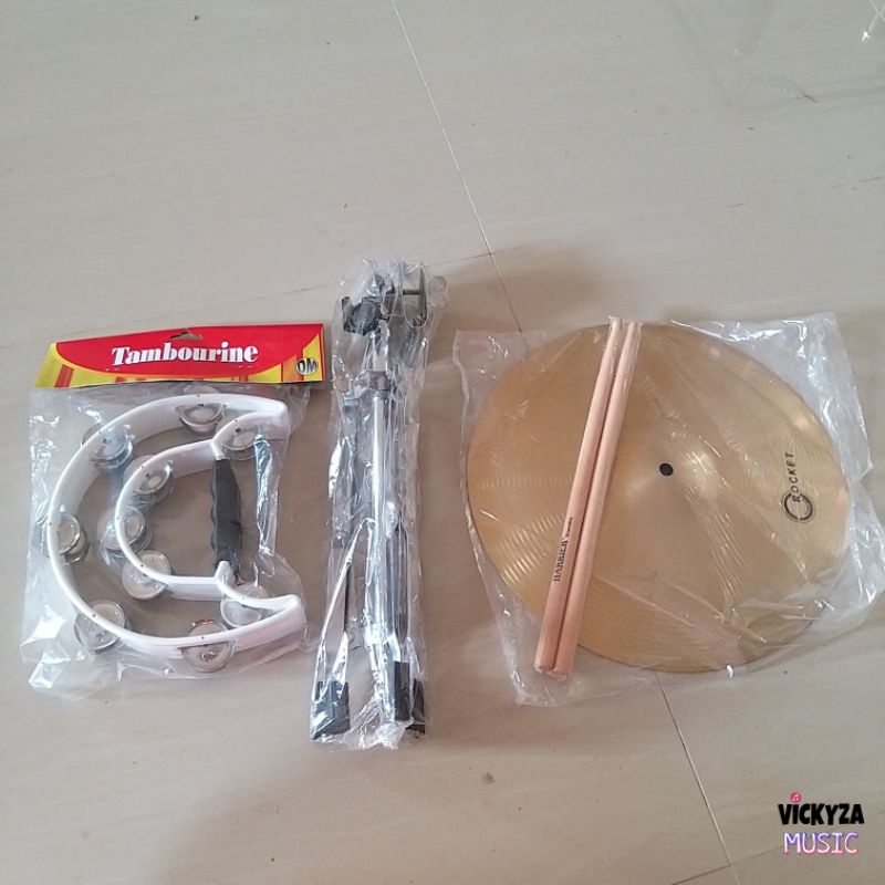 Original Brass Stand + Simbal Package + Markis Marawis Tambourine ...