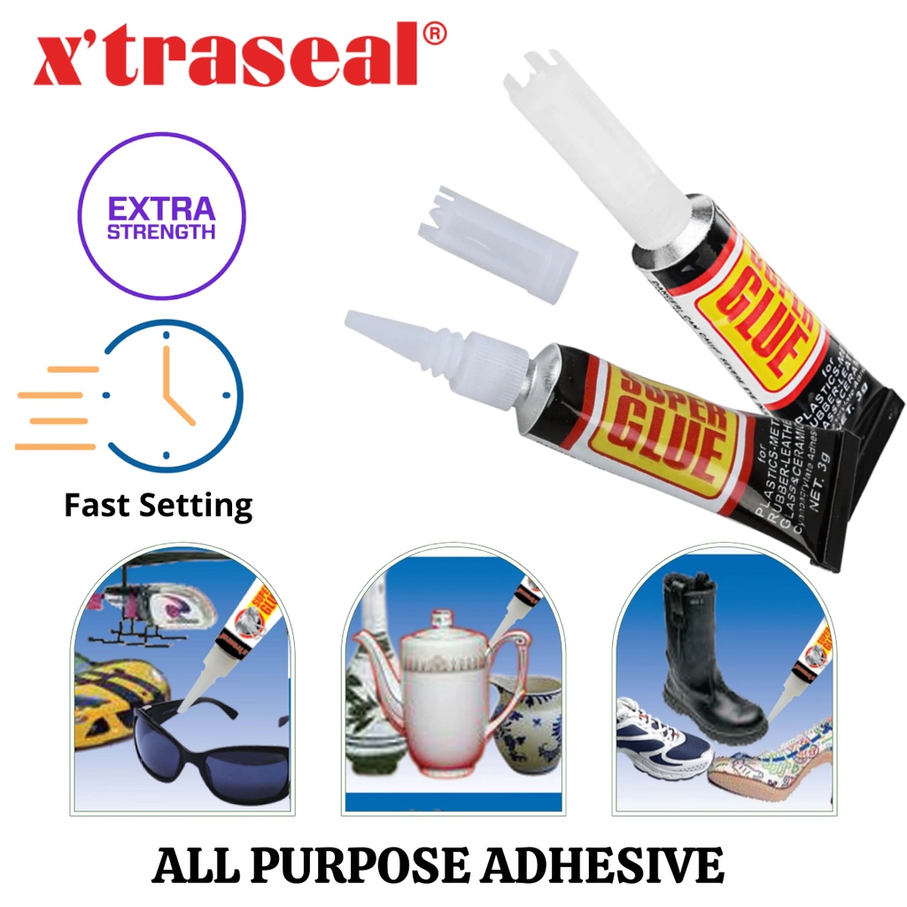 Xtraseal super glue / glue / super gam / gam gajah / UHU GAM | Shopee ...