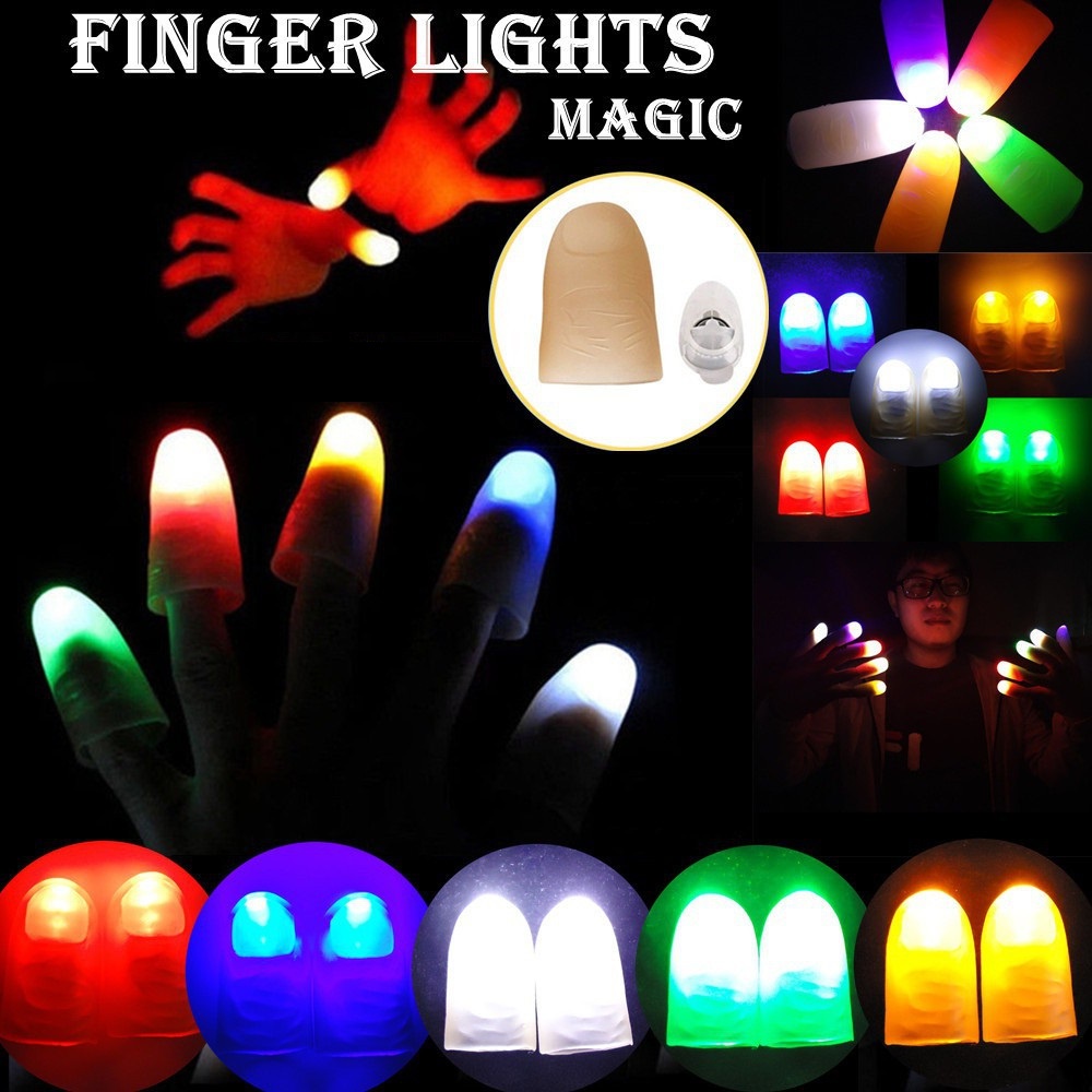 One Piece Magic Finger Lights Thumbs Light Fake Finger Prank Toy ...