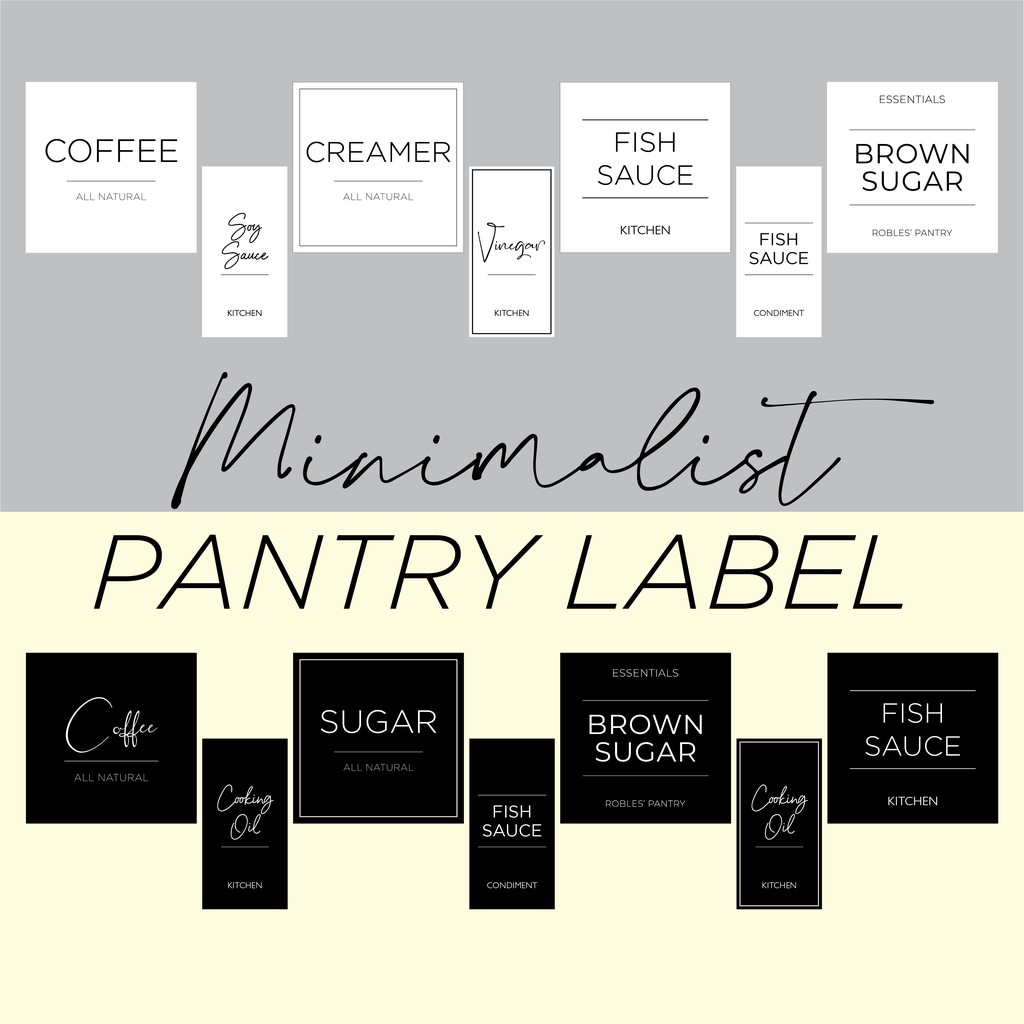 Minimalist Pantry Label Stickers (Matte Finish) | Shopee Malaysia