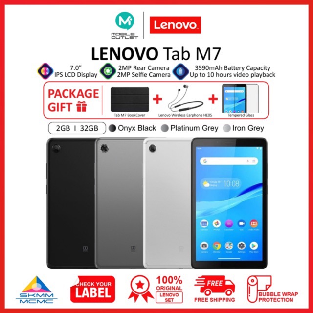 Lenovo Tab M7 2GB/32GB LTE (1Year Warranty By Lenovo Msia) | Shopee ...