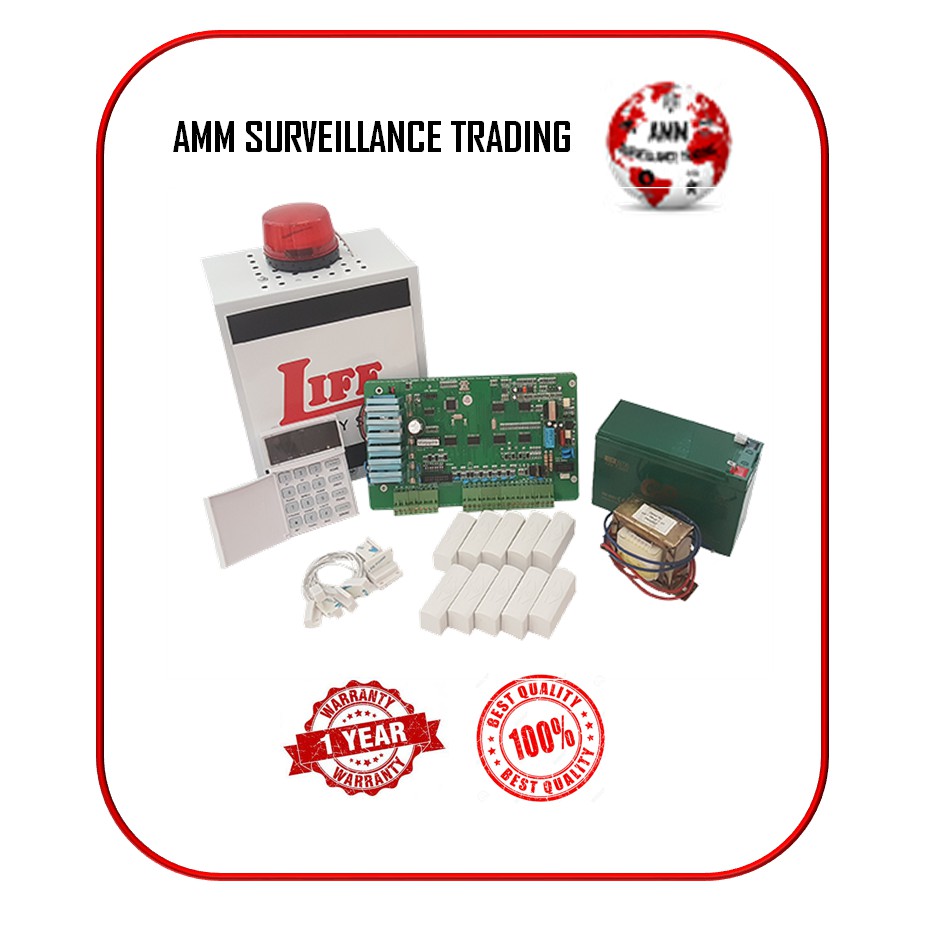 LIFE ALARM 9 ZONE LED WIRED ALARM SYSTEM PACKAGE (1 KEYPAD) | Shopee ...