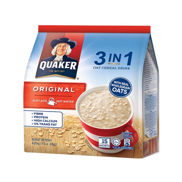 Quaker 3 In 1 Oat Cereal Drink | Shopee Malaysia
