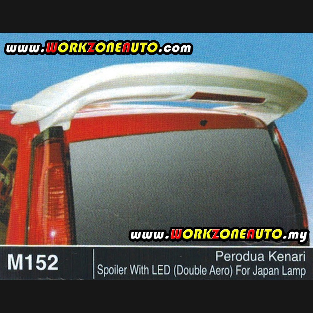 M152 Perodua Kenari Top Fiber Spoiler With LED For Japan Lamp (Double ...