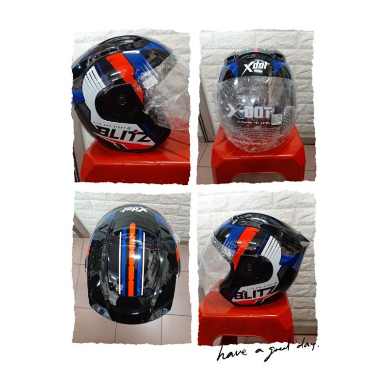 HELMET XDOT G518B TOPI KELEDAR XDOT G518B | Shopee Malaysia