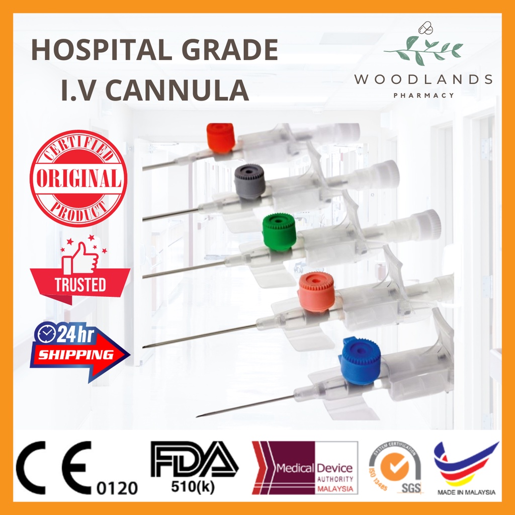 IV CANNULA PLUS SIZE 24G (YELLOW) WITH INJECTION VALVE 1S | Shopee Malaysia