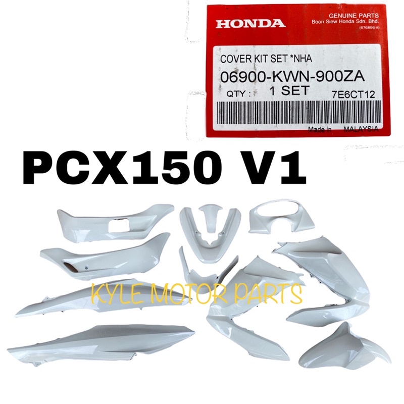 HONDA PCX150 V1 BODY COVER FULL SET WHITE ORIGINAL 100% | Shopee Malaysia