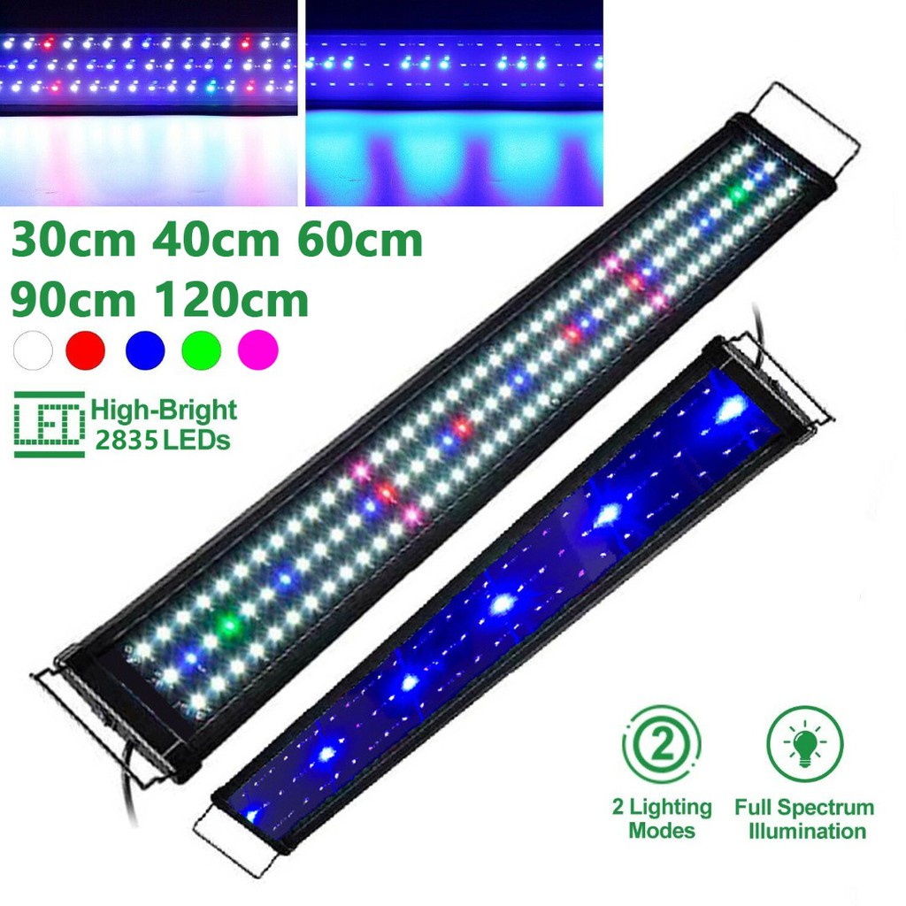 30 -120 CM Aquarium LED Lighting with Bracket 4ft Marine Aqua Fish Tank ...