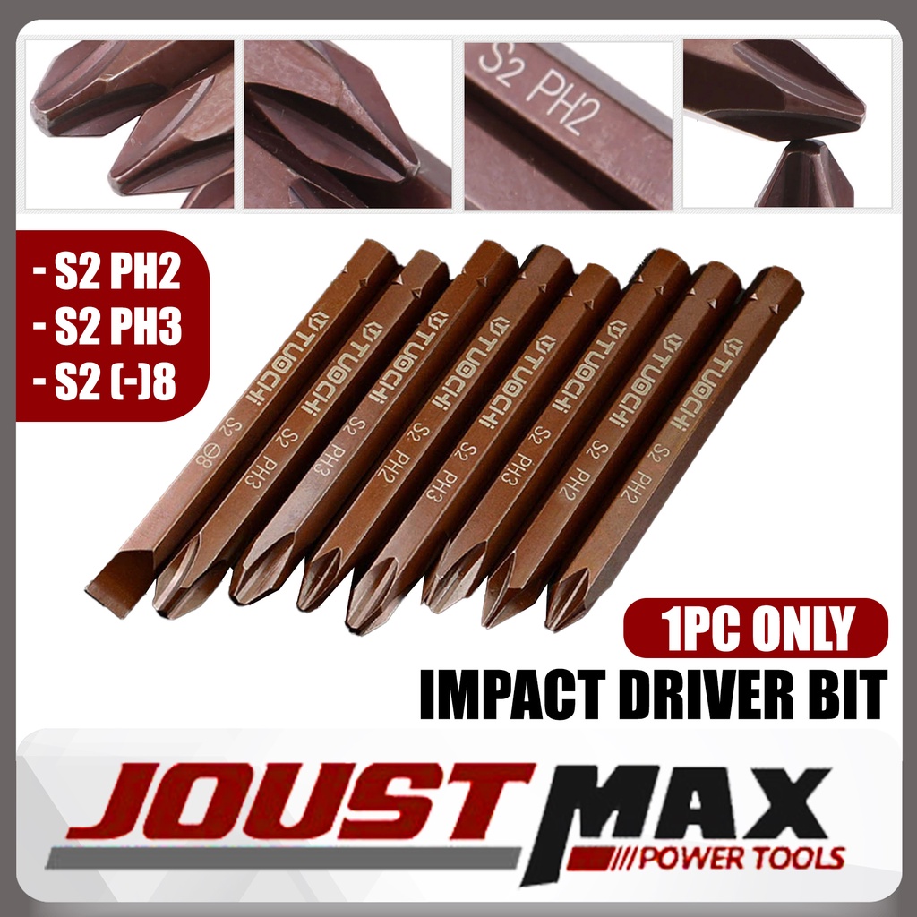 1pc Screwdriver Bit 8mm Hex Shank PH2 PH3 -8 Magnetic Bits Slotted ...