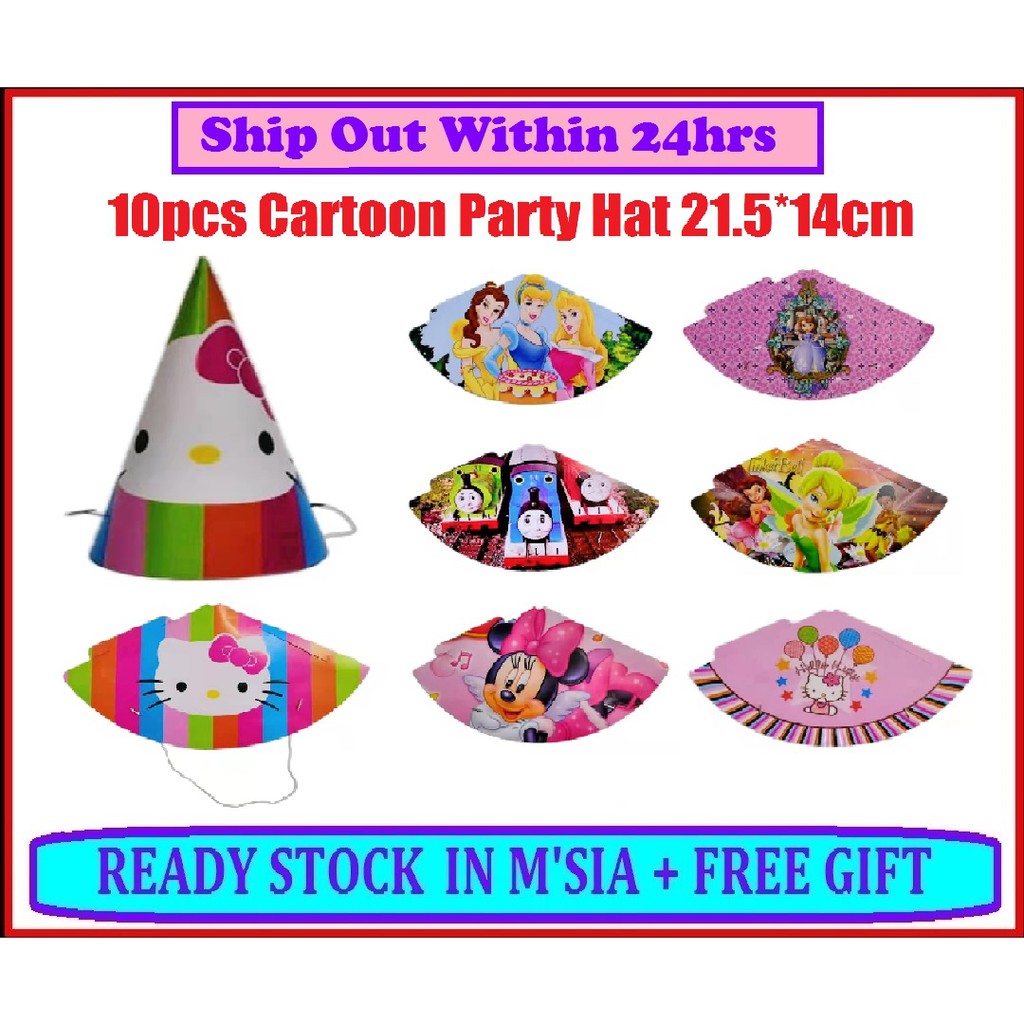 Happy Birthday Party Hat 10pcs Per Pack Kids Children Parties ...