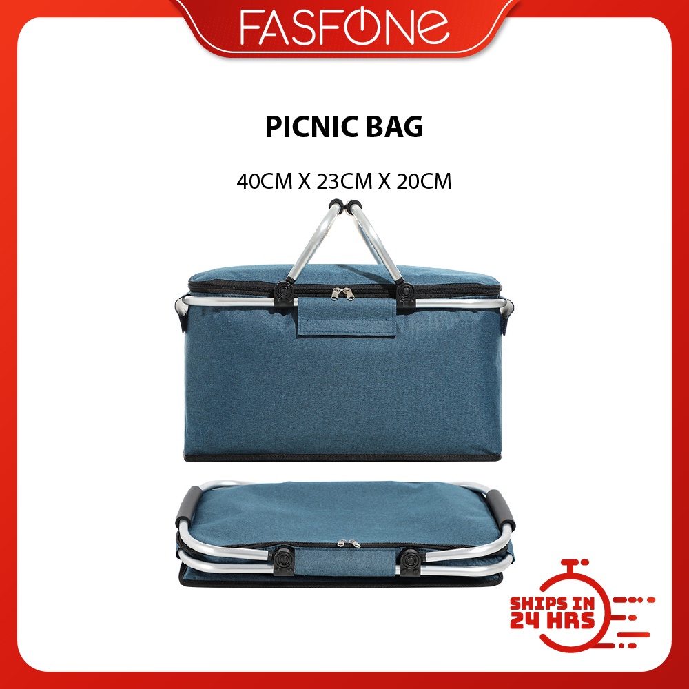 Foldable Picnic Lunch Bag Outdoor Camping Heat Resistant Basket ...
