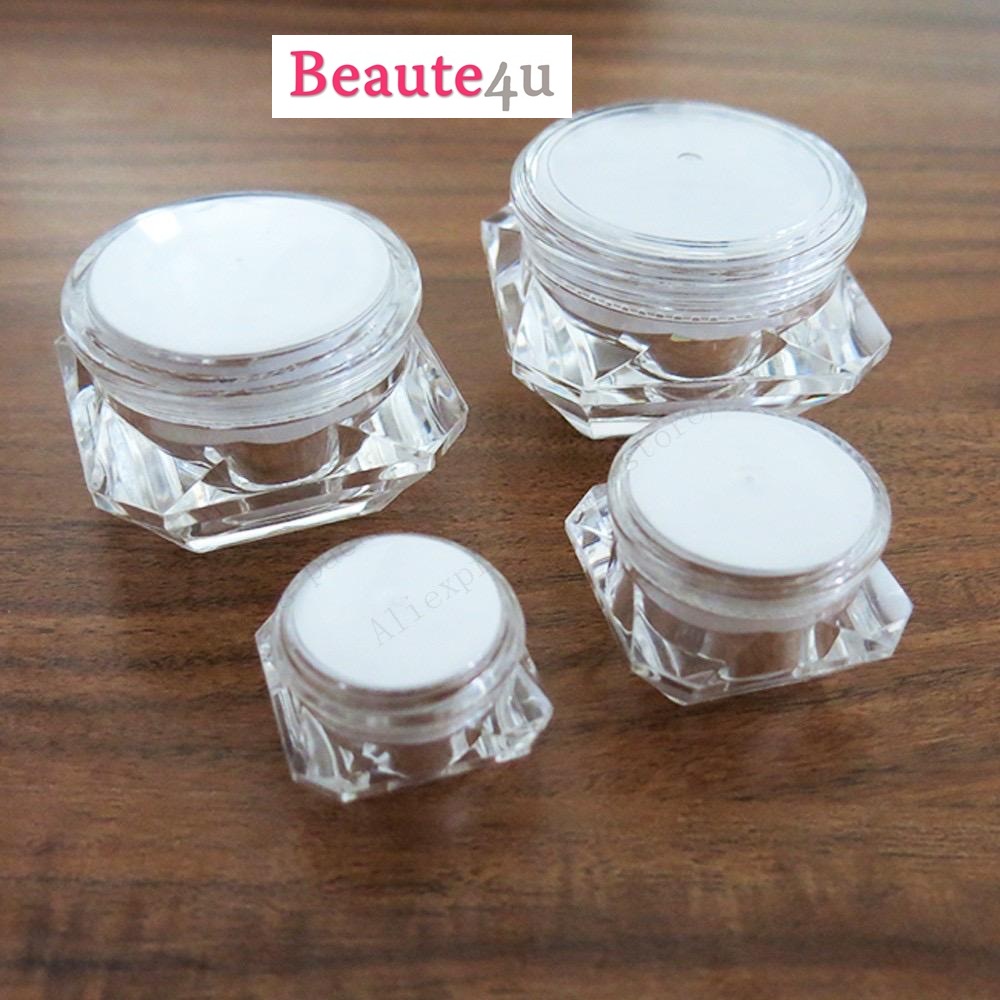 READY STOCK 5g 10g 15g Diamond Cream Jar Cosmetic Container Empty Cream ...
